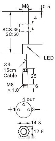 Czujnik indukcyjny RiKO SC0802-PD
