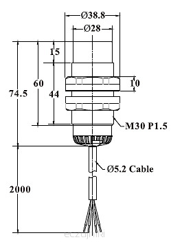 Czujnik indukcyjny RiKO SCP3015-KP2